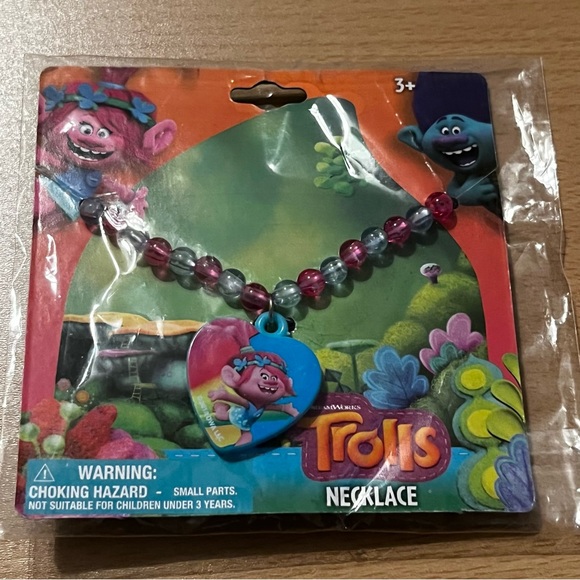 Trolls | Accessories | Nwt Trolls Bead Necklace With Poppy Troll ...